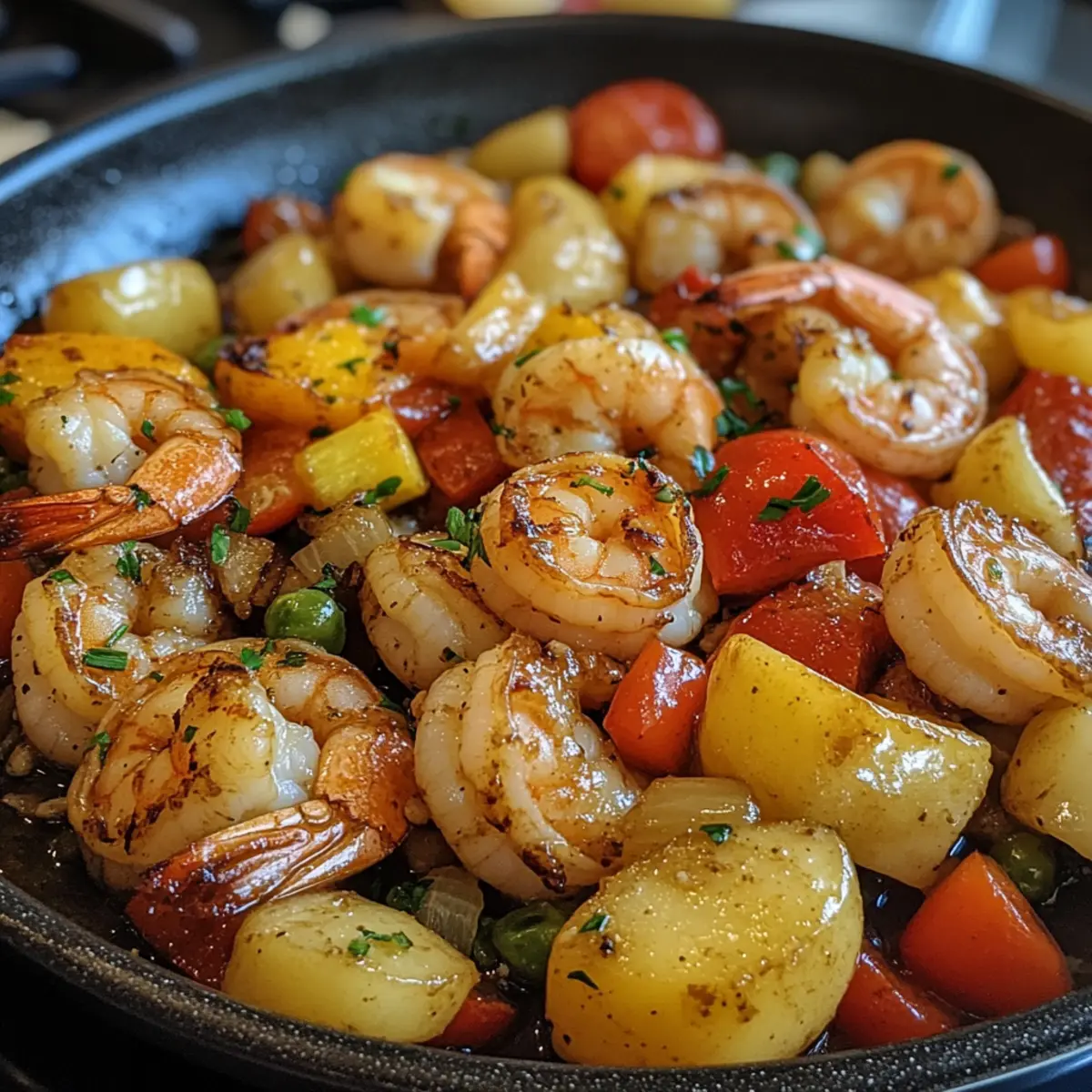 Easy One-Pan Garlic Shrimp Veggies with Delicious Flavor