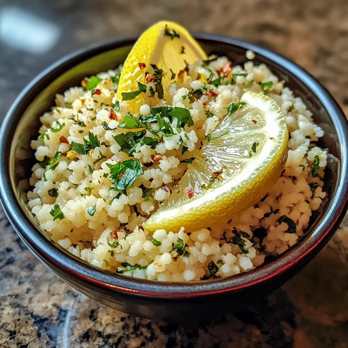 Easy Lemon Herb Couscous Bowl Loaded with Delicious, Zesty Flavors